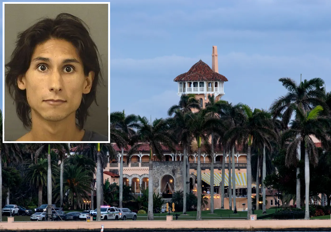 Hebrew News - חשוד נעצר לאחר שטיפס מעל חומת אחוזת מאר-א-לאגו של טראמפ