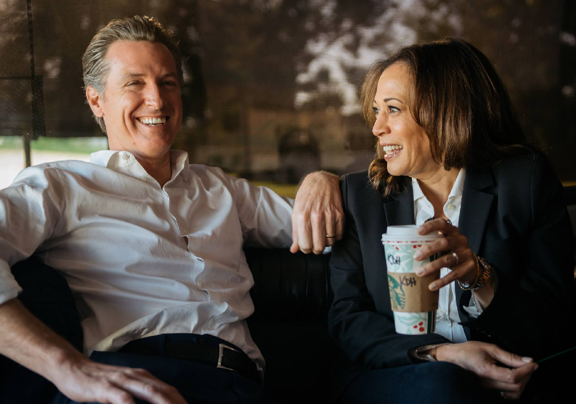 Hebrew News - גווין ניוסום צחק על כך שהאריס הפכה למועמדת הדמוקרטית ...