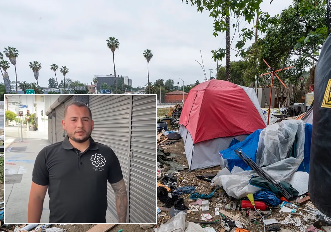 Hebrew News - המספרה של שלום בלוס אנג'לס נלחמת במאהלי חסרי הבית: משמיעה Baby Shark ללא הפסקה